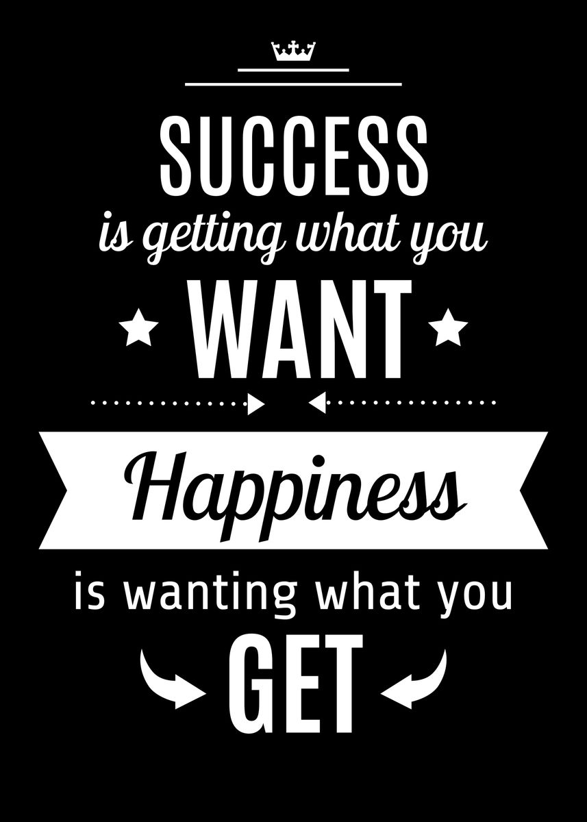 'Success And Happiness' Poster, picture, metal print, paint by ...