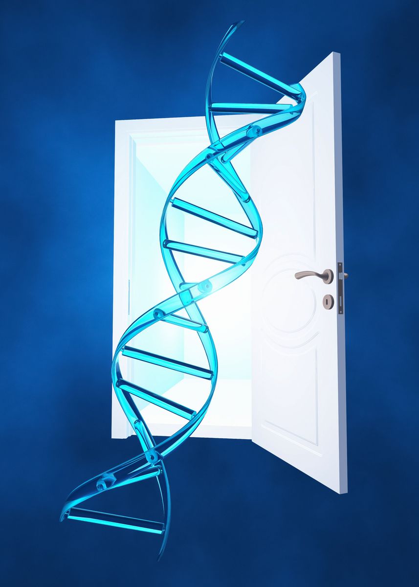 'DNA strand' Poster, picture, metal print, paint by Bruce Rolff | Displate