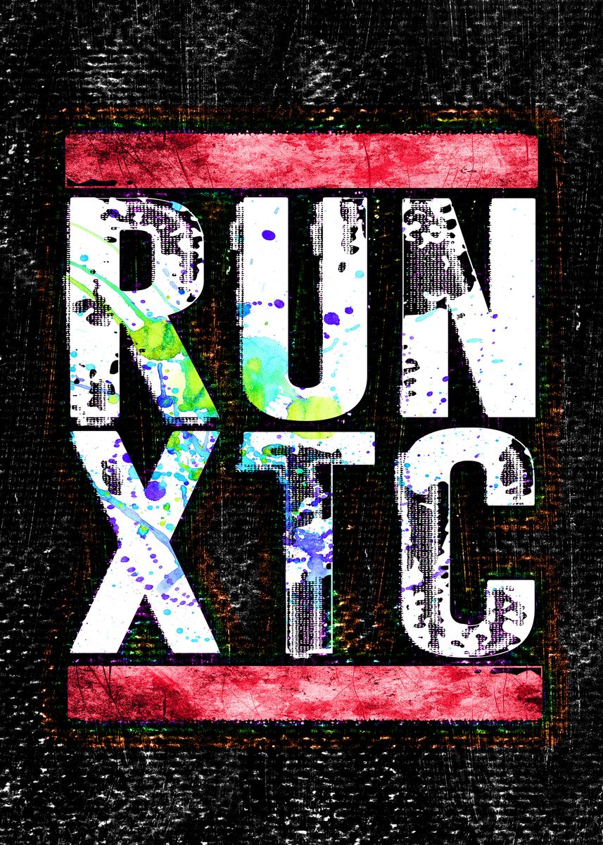 'RUN XTC Ecstasy Drug Meme' Poster, picture, metal print, paint by ...