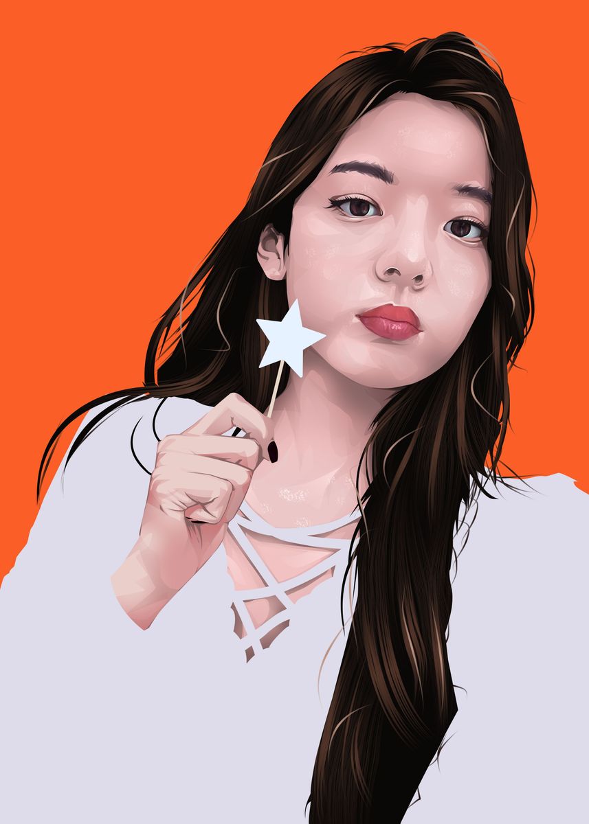 'Itzy Lia' Poster, picture, metal print, paint by Yhern Henry | Displate