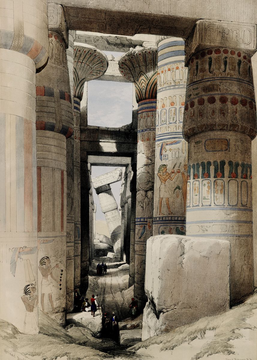 'Karnak 1849' Poster, picture, metal print, paint by Holy Rock Design ...