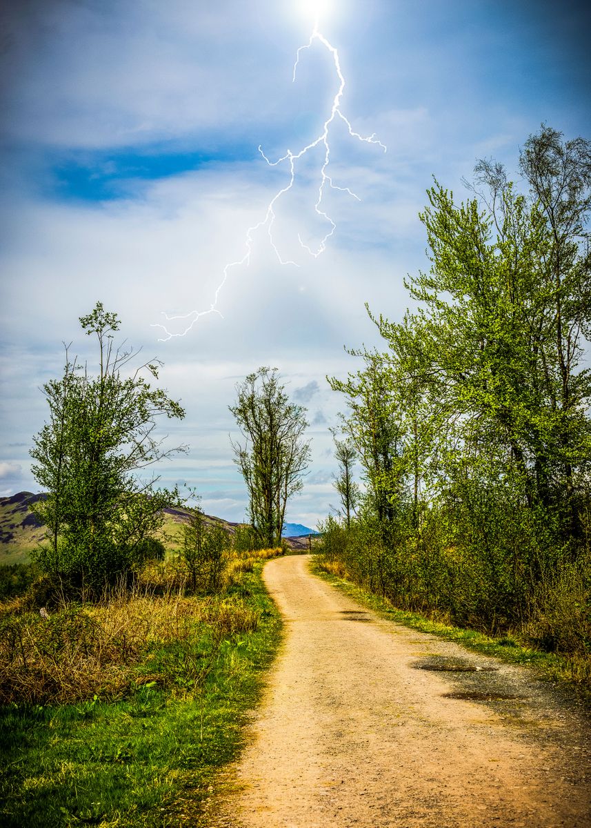 'Lightning' Poster, picture, metal print, paint by Stoobie | Displate