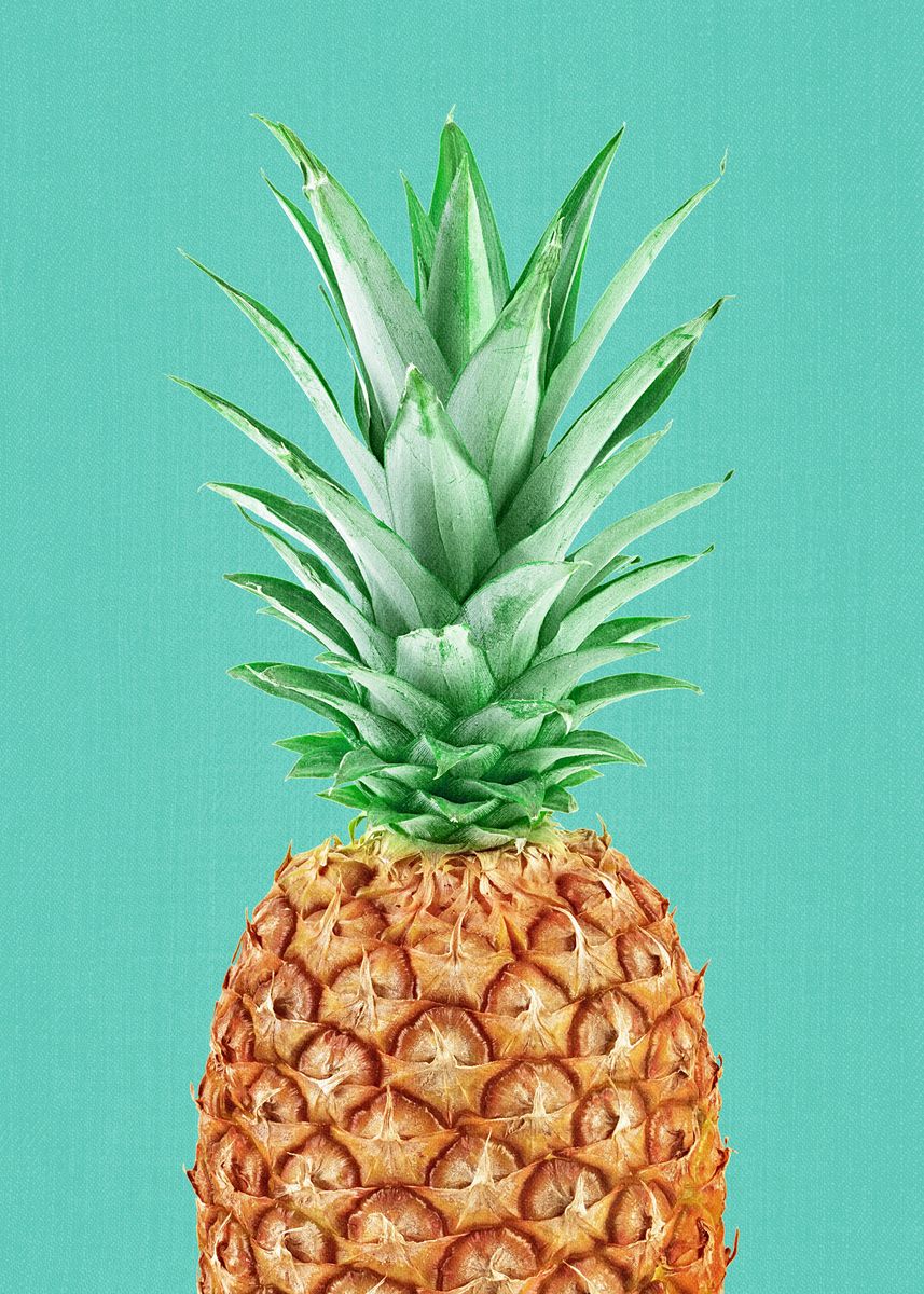 'Pineapple in Blue' Poster, picture, metal print, paint by Gal Design ...