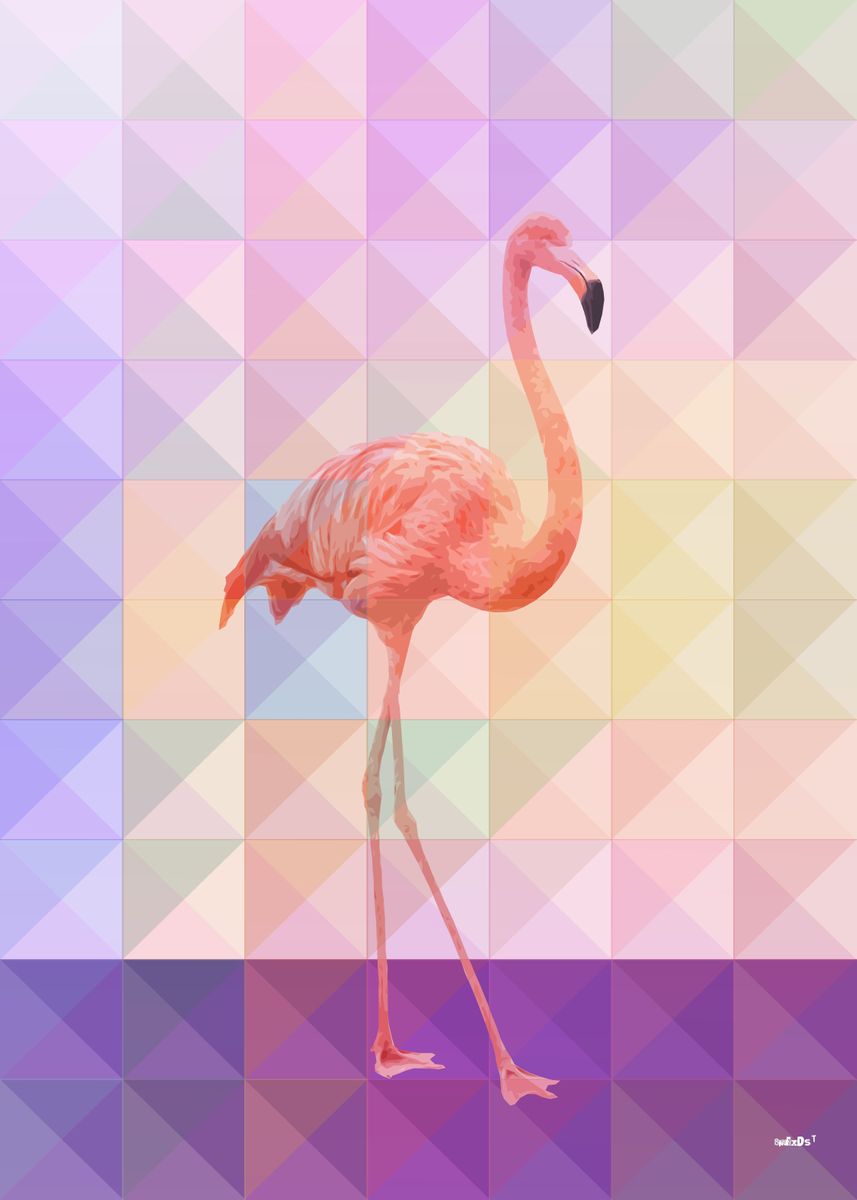 'Flamingo' Poster by zelko radic bfvrp | Displate