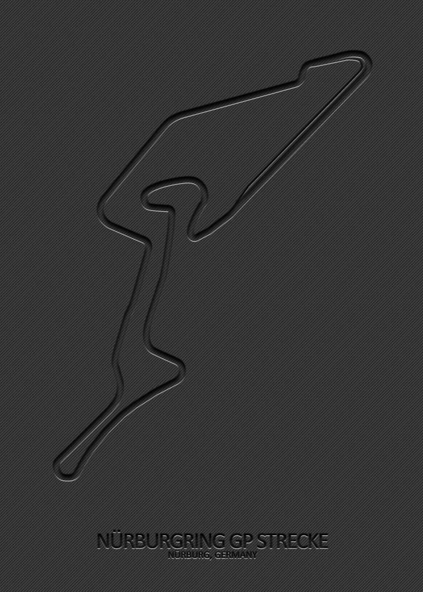 'Nurburgring GP' Poster, picture, metal print, paint by City Map Art ...