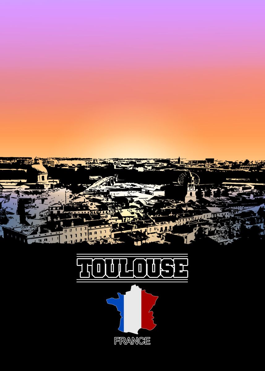 'Toulouse' Poster, picture, metal print, paint by Printed Artings ...