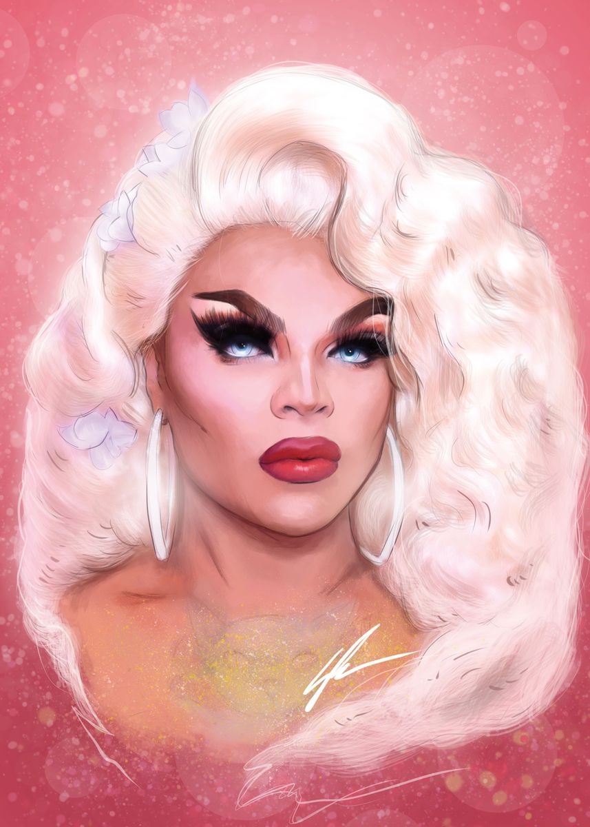 'Miss Vanjie' Poster, picture, metal print, paint by Liam Shaw | Displate