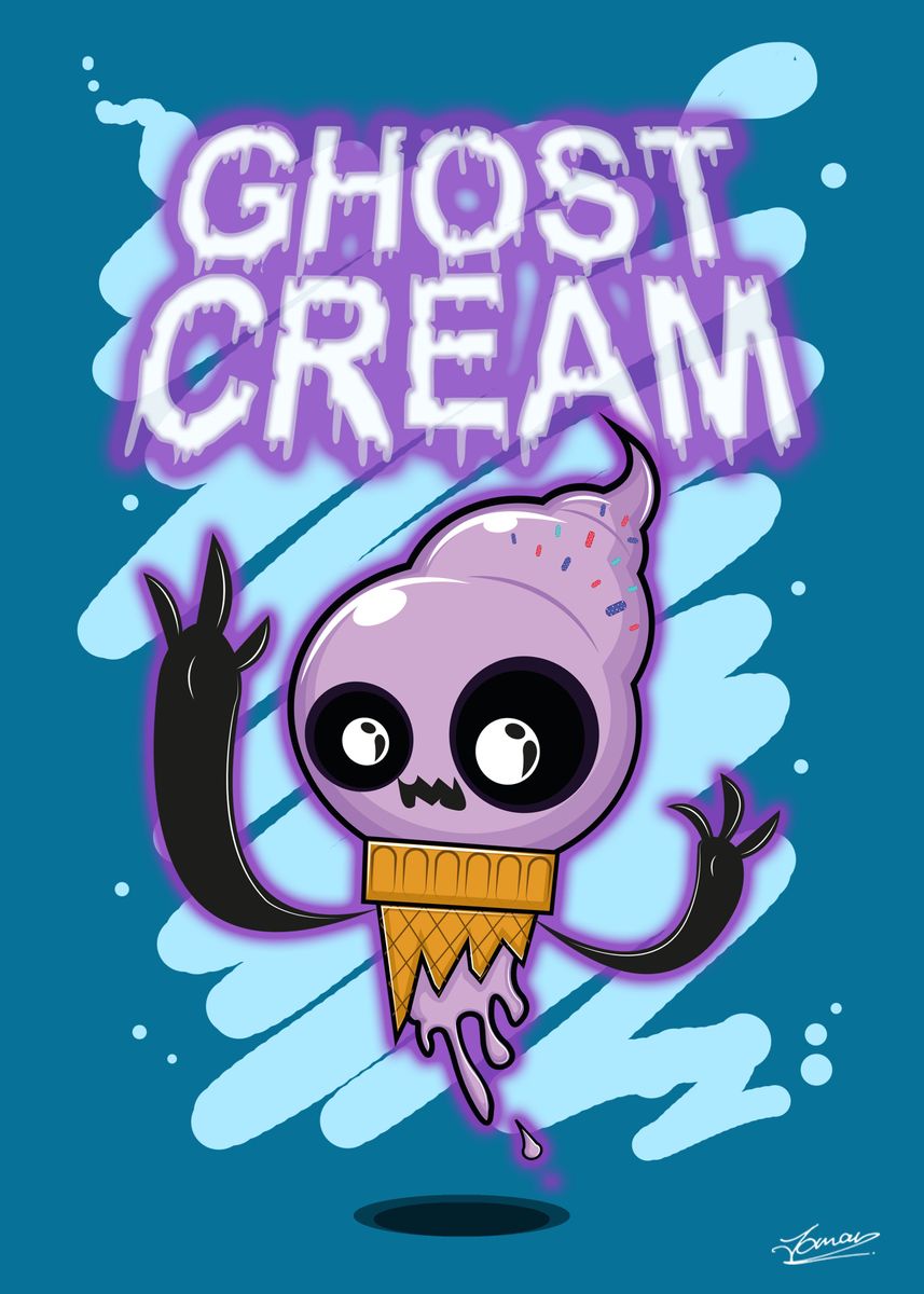 'GHOST CREAM' Poster by Junaid Omar | Displate