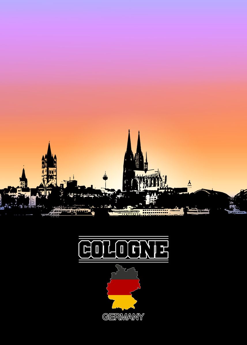 'Cologne' Poster by Printed Artings | Displate