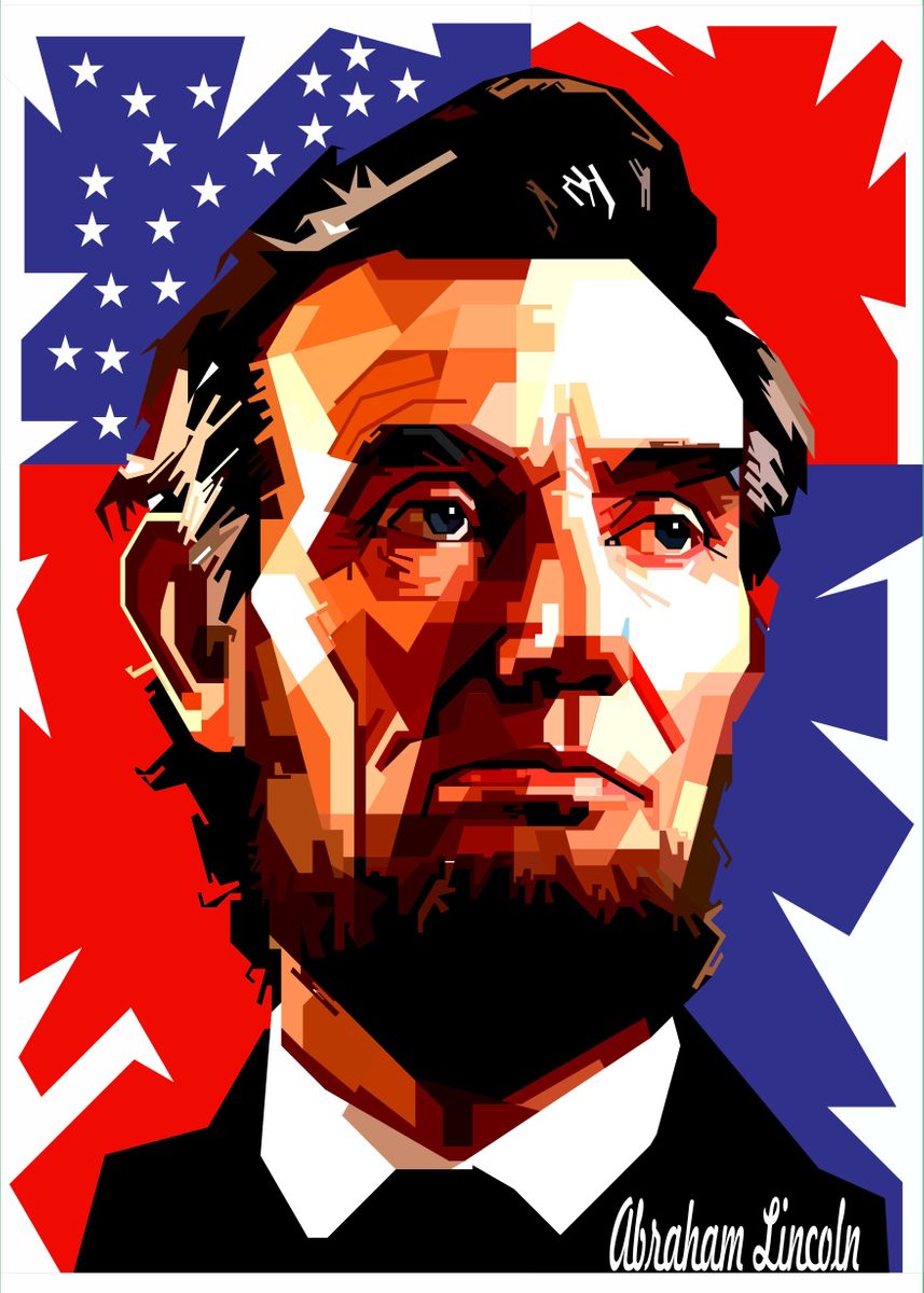 'Abraham Lincoln' Poster, picture, metal print, paint by Hari Mulyana ...