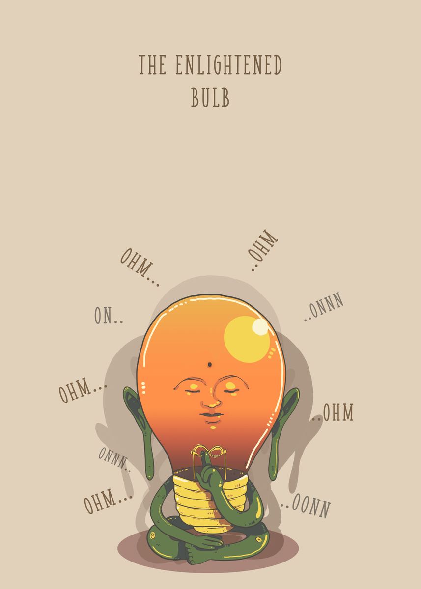 'The Enlightened Bulb' Poster, picture, metal print, paint by Fernando ...