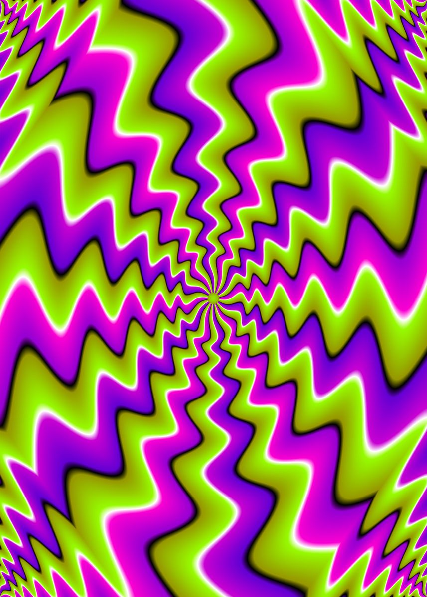 'Colorful spin illusion' Poster by Andrey Korshenkov | Displate