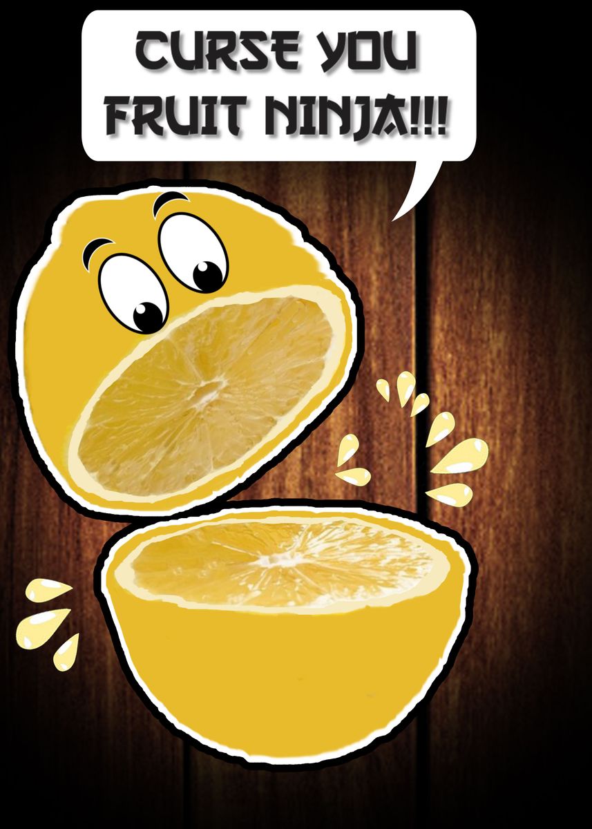 'Lemonade Cursed The Ninja' Poster, picture, metal print, paint by ...