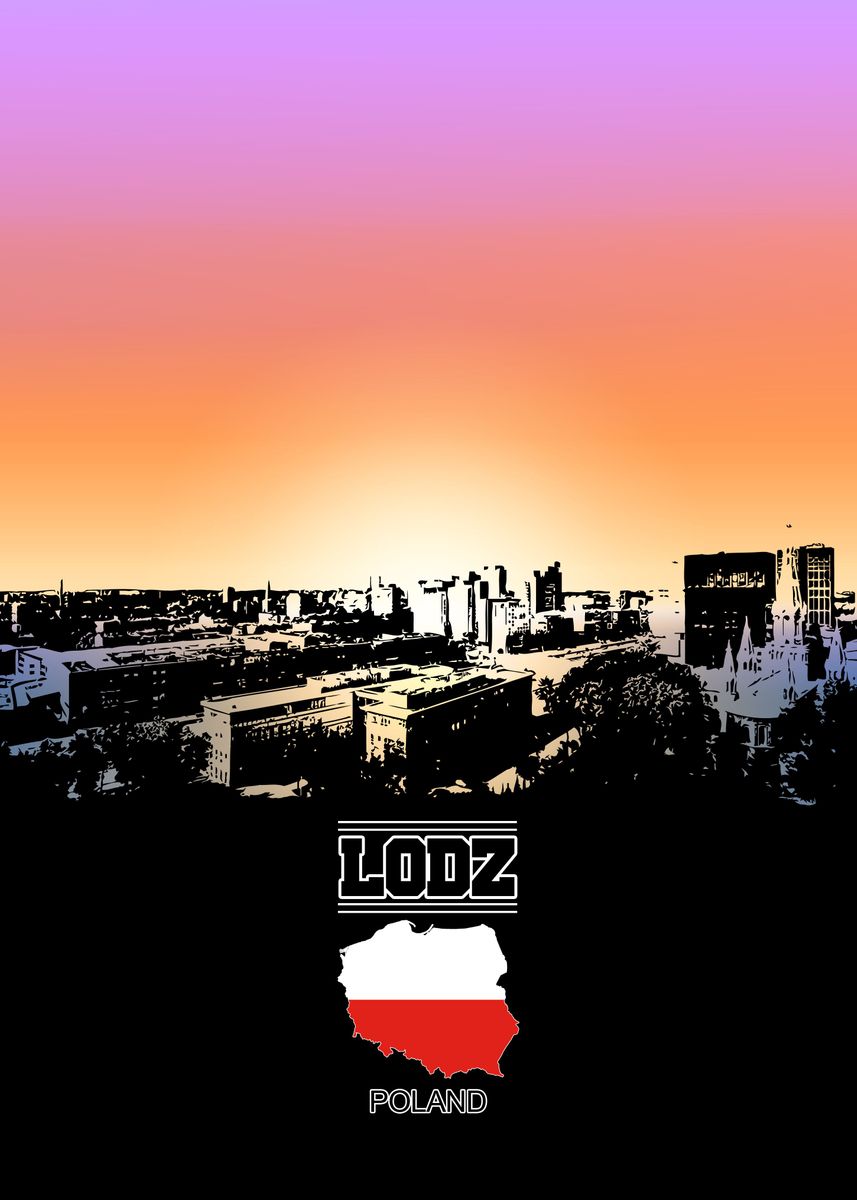 'Lodz' Poster, picture, metal print, paint by Printed Artings | Displate