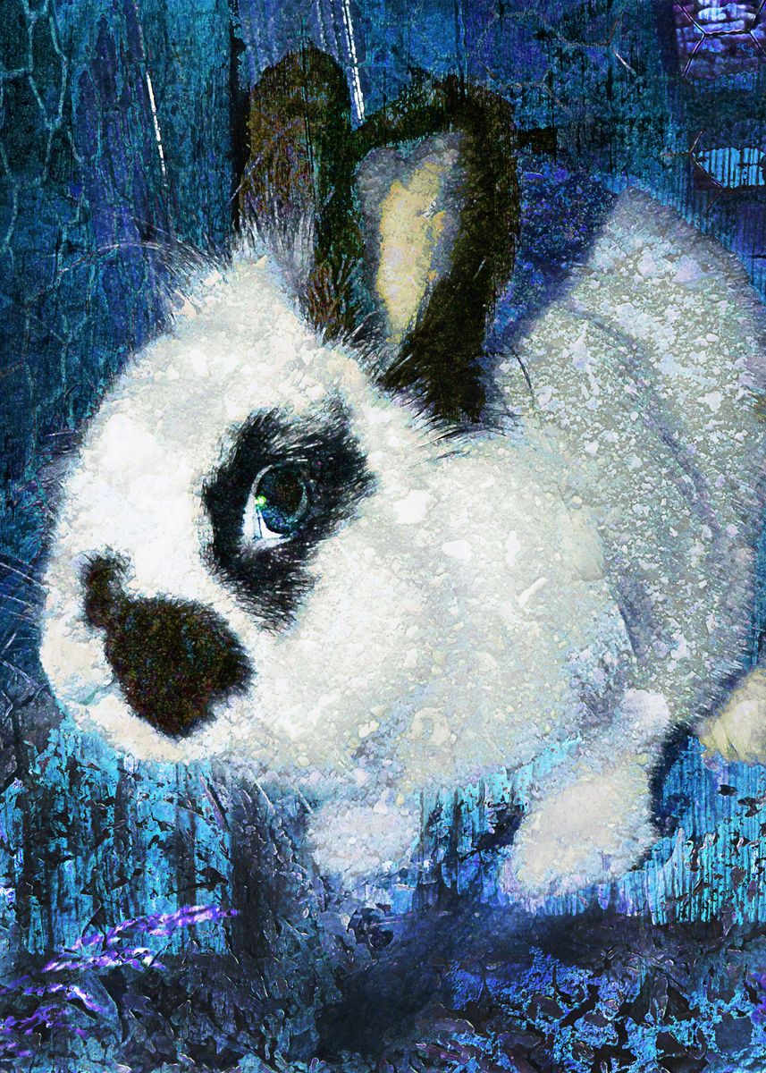 'Rabbit art 6' Poster, picture, metal print, paint by takumipark | Displate
