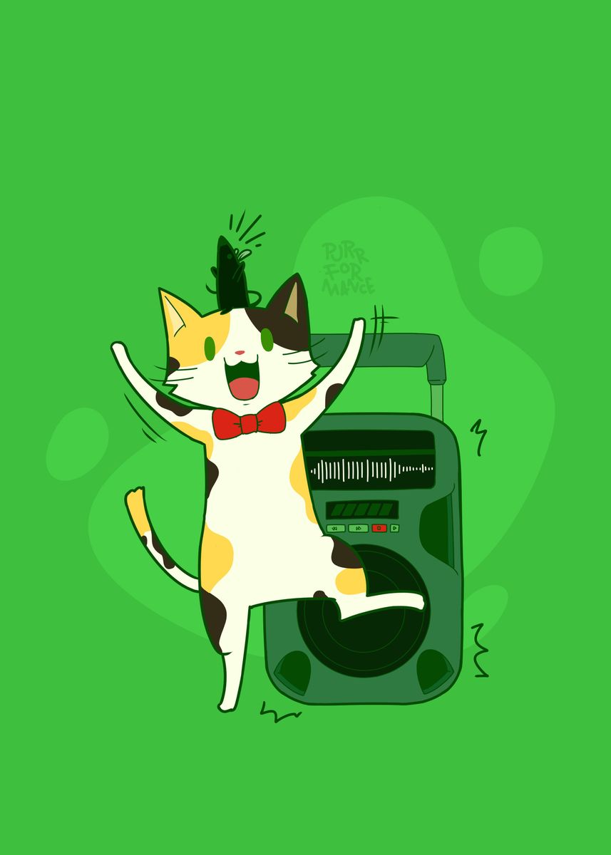 'PURRformance' Poster by Oriza Creativa | Displate