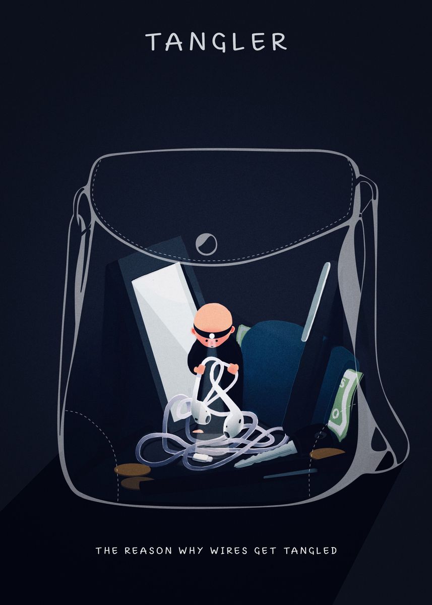 'Tangler' Poster, picture, metal print, paint by Mashz | Displate