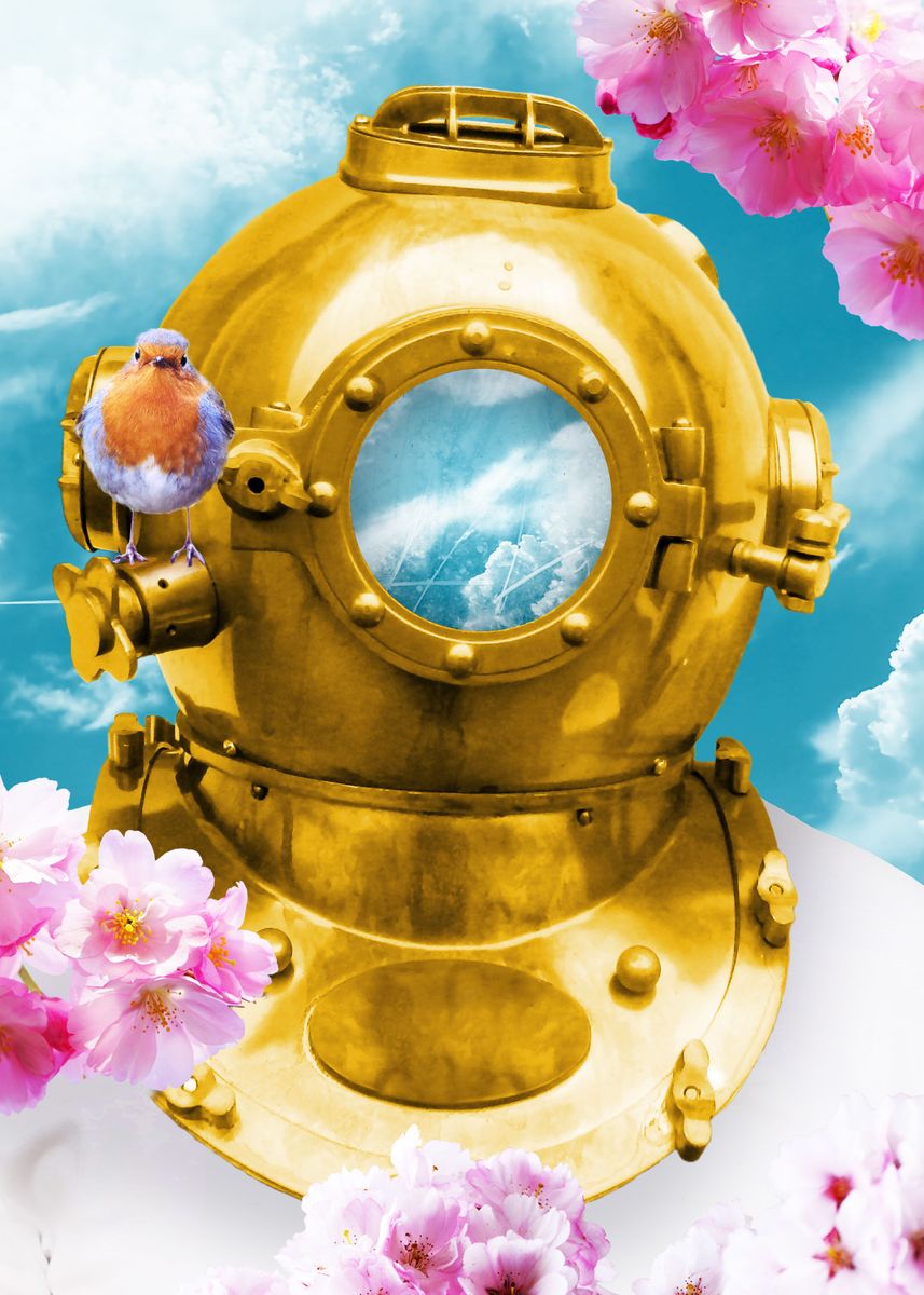 'Flower Diving' Poster, picture, metal print, paint by Snisovik Prints ...