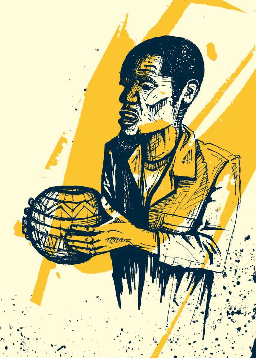 'Drinking Mqombothi' Poster by Teboho Moloi | Displate