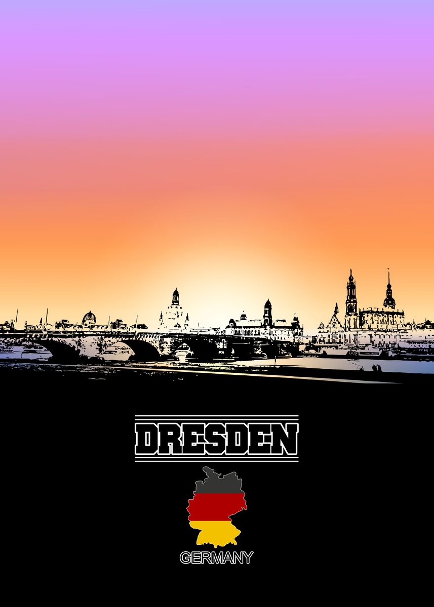 'Dresden' Poster, picture, metal print, paint by Printed Artings | Displate