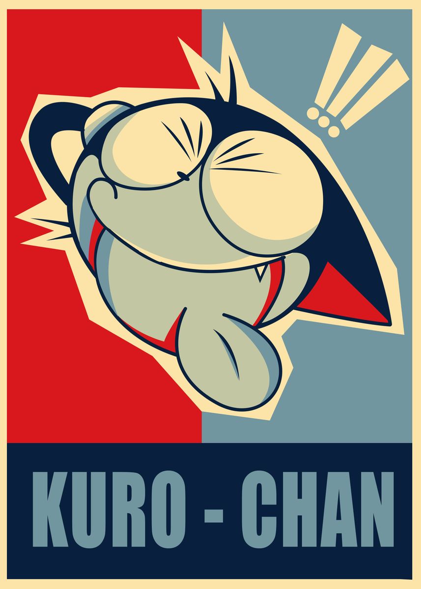 'kurochan' Poster, picture, metal print, paint by Ridwanart | Displate