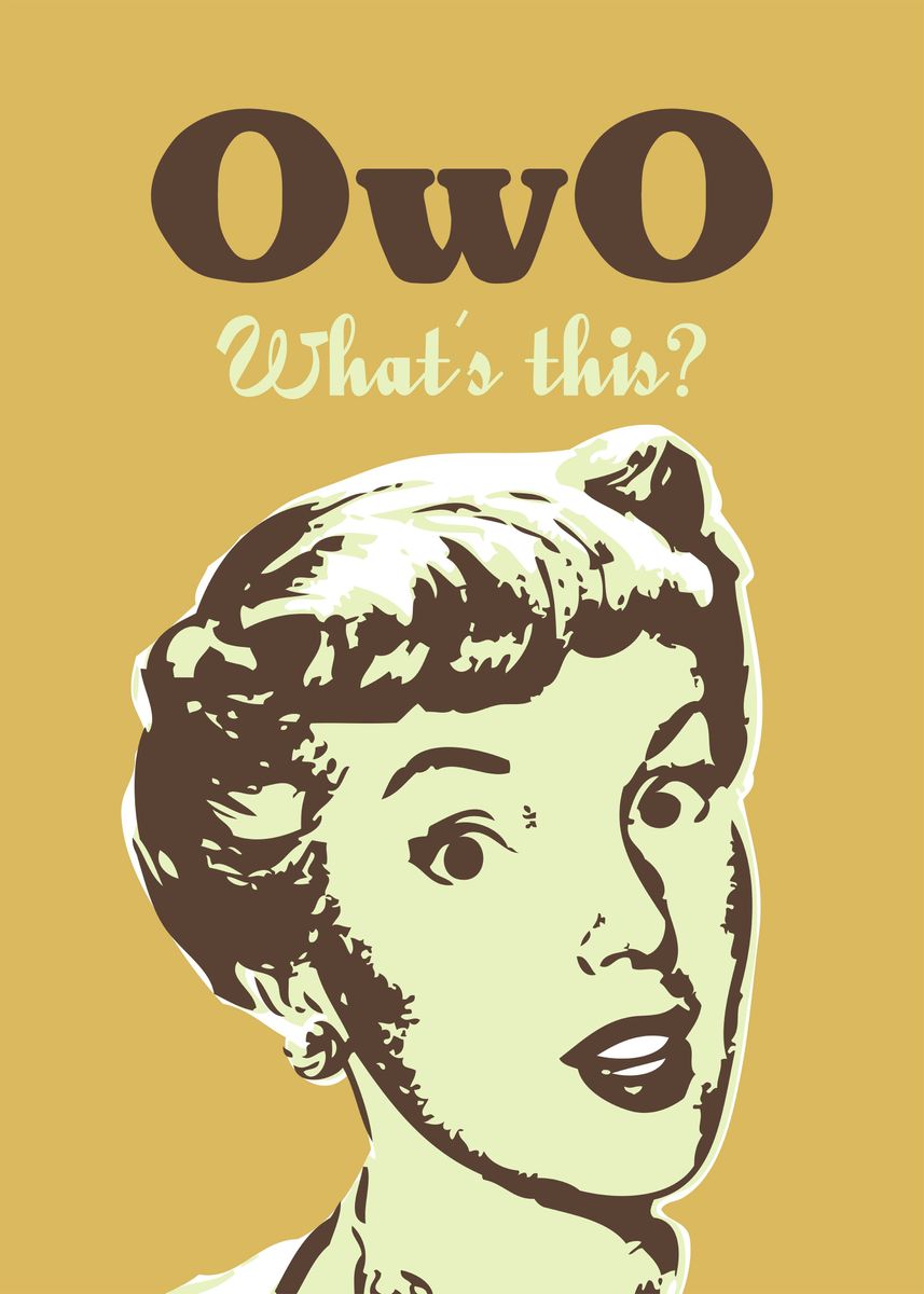 'OwO Retro' Poster by Dale Broman | Displate