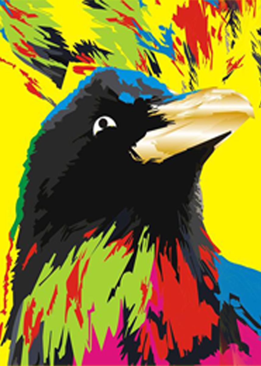 'Color Crow' Poster, picture, metal print, paint by Anshu | Displate