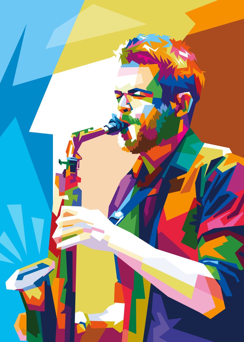 'Musician in Pop Art Style' Poster by Aditya Restu | Displate
