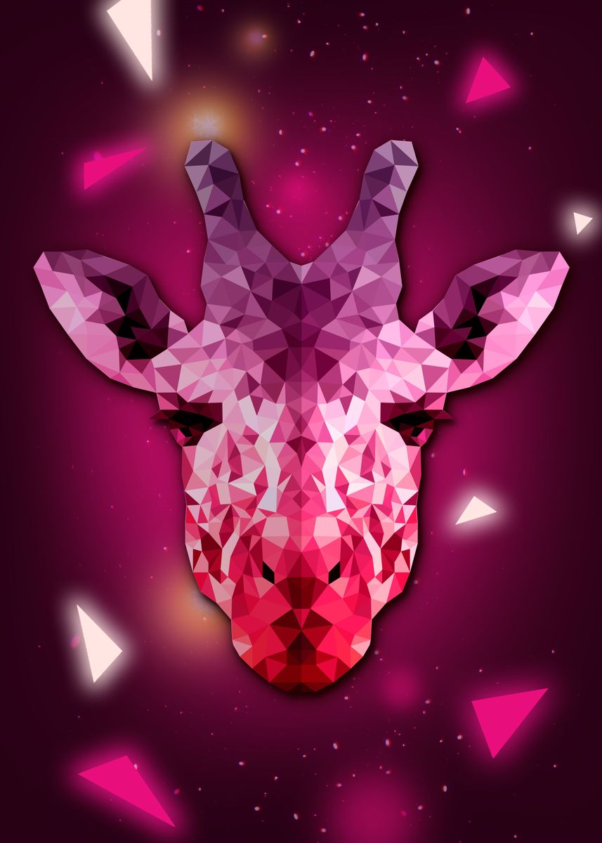 'Crystal Giraffe ' Poster, picture, metal print, paint by SAYAN HALDER | Displate