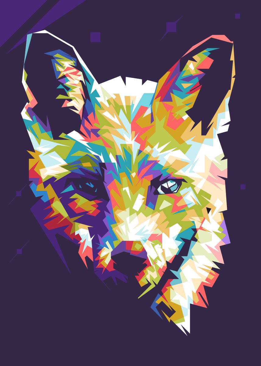 'FOX WPAP' Poster by Paradox Studio | Displate