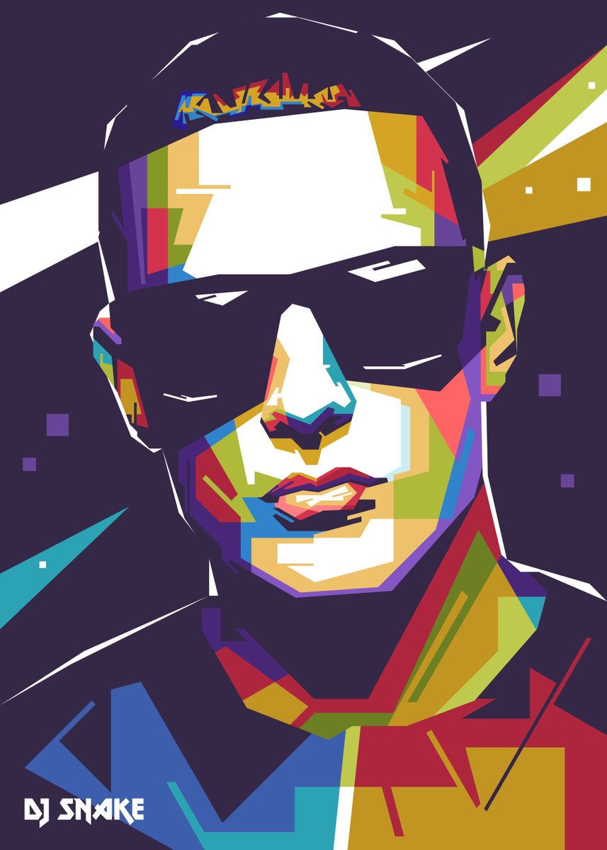 'DJ SNAKE WPAP' Poster, picture, metal print, paint by Paradox Studio ...