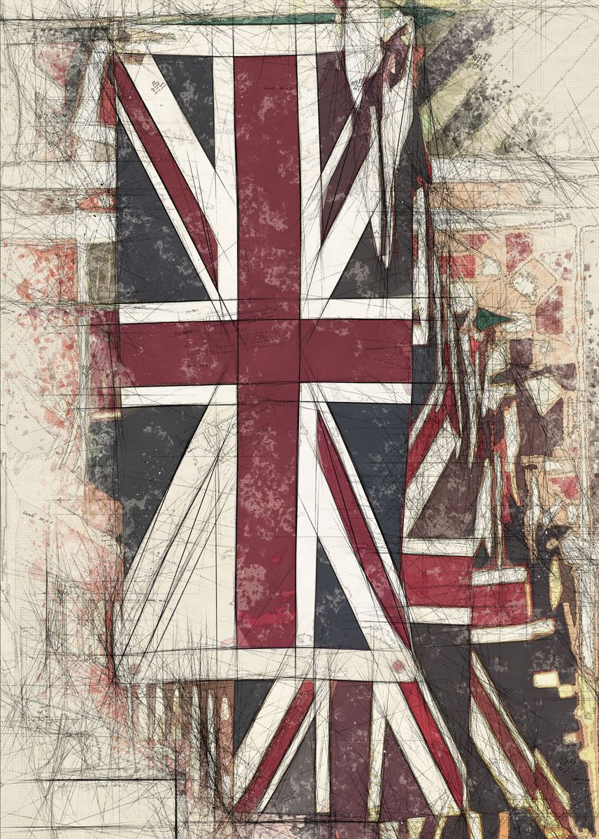 'Union Jack' Poster, picture, metal print, paint by Enchanted Elm ...
