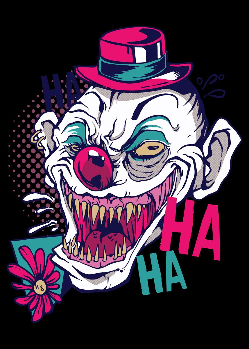 'Monster Clown ' Poster, picture, metal print, paint by Wonderful Dream ...