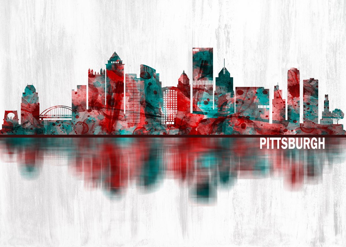 'Pittsburgh Skyline' Poster by Towseef Dar | Displate