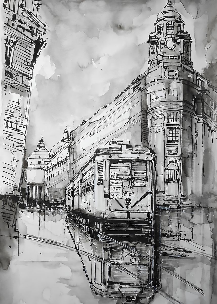 'Kolkata Trio of postcards' Poster, picture, metal print, paint by ...