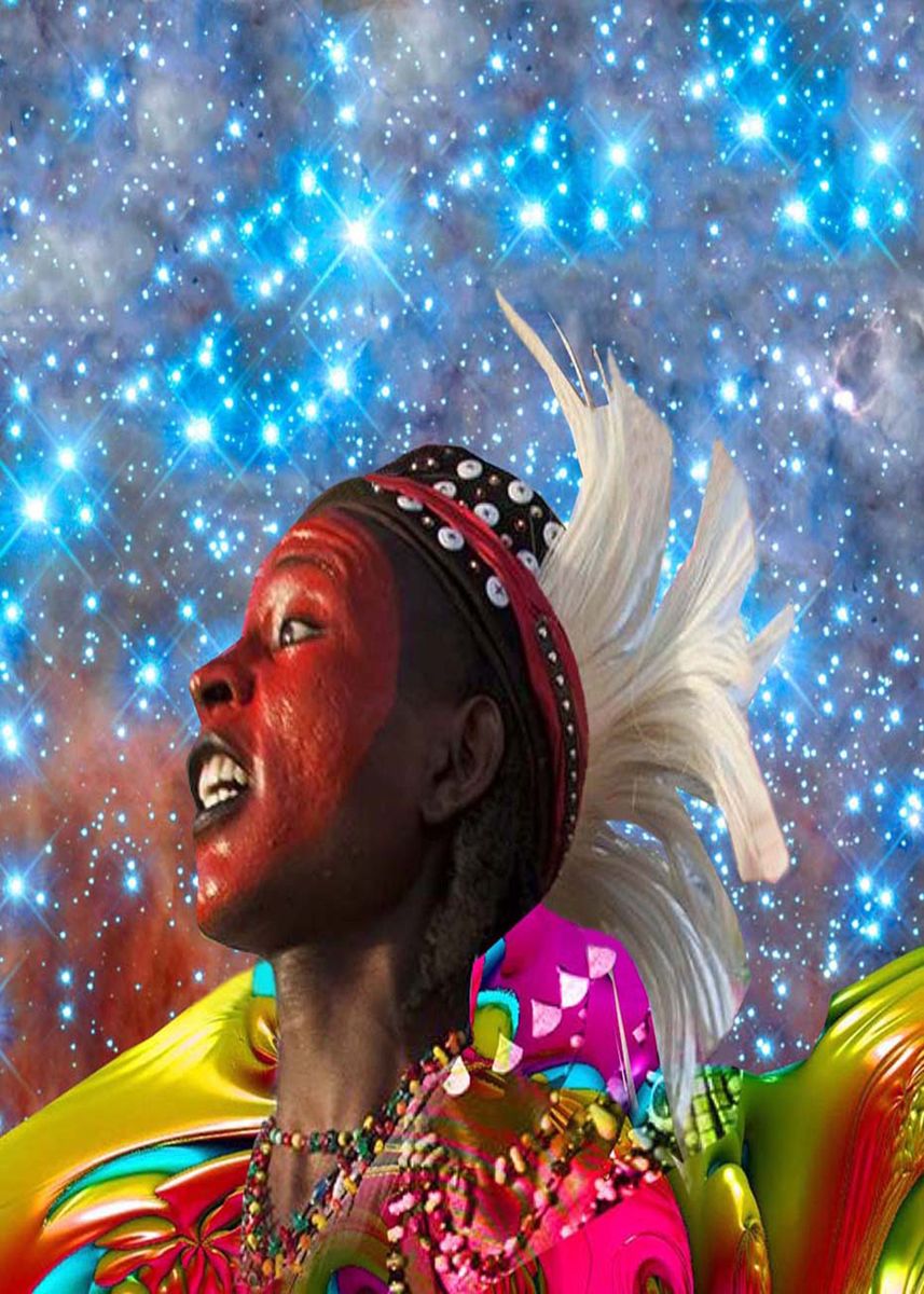 'African Star Dreamer' Poster, picture, metal print, paint by Matthew ...