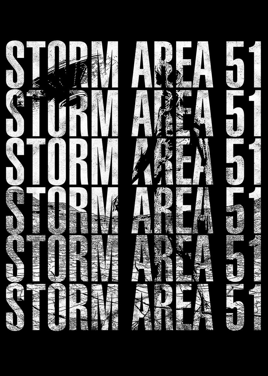 'STORM AREA 51' Poster, picture, metal print, paint by John Kenneth ...