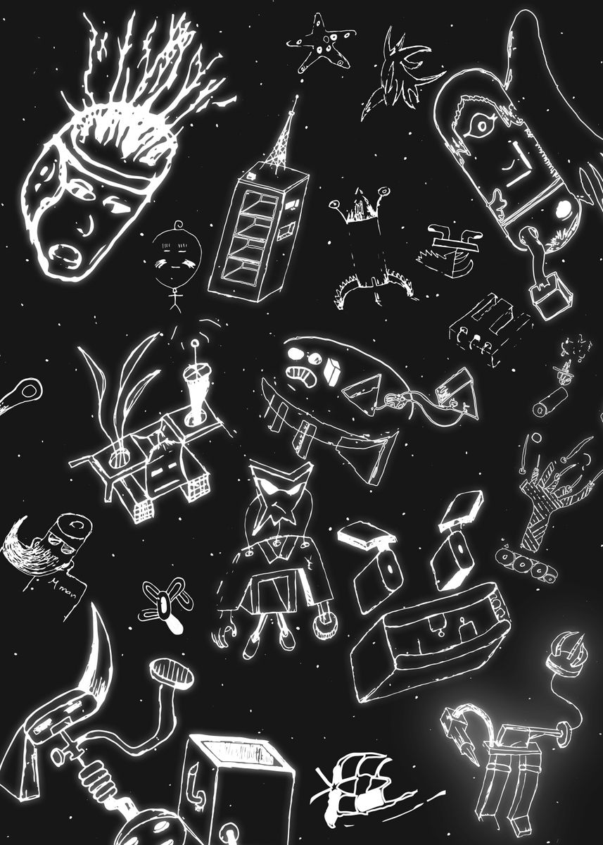 'Space Freakies' Poster, picture, metal print, paint by Juanre Retief ...