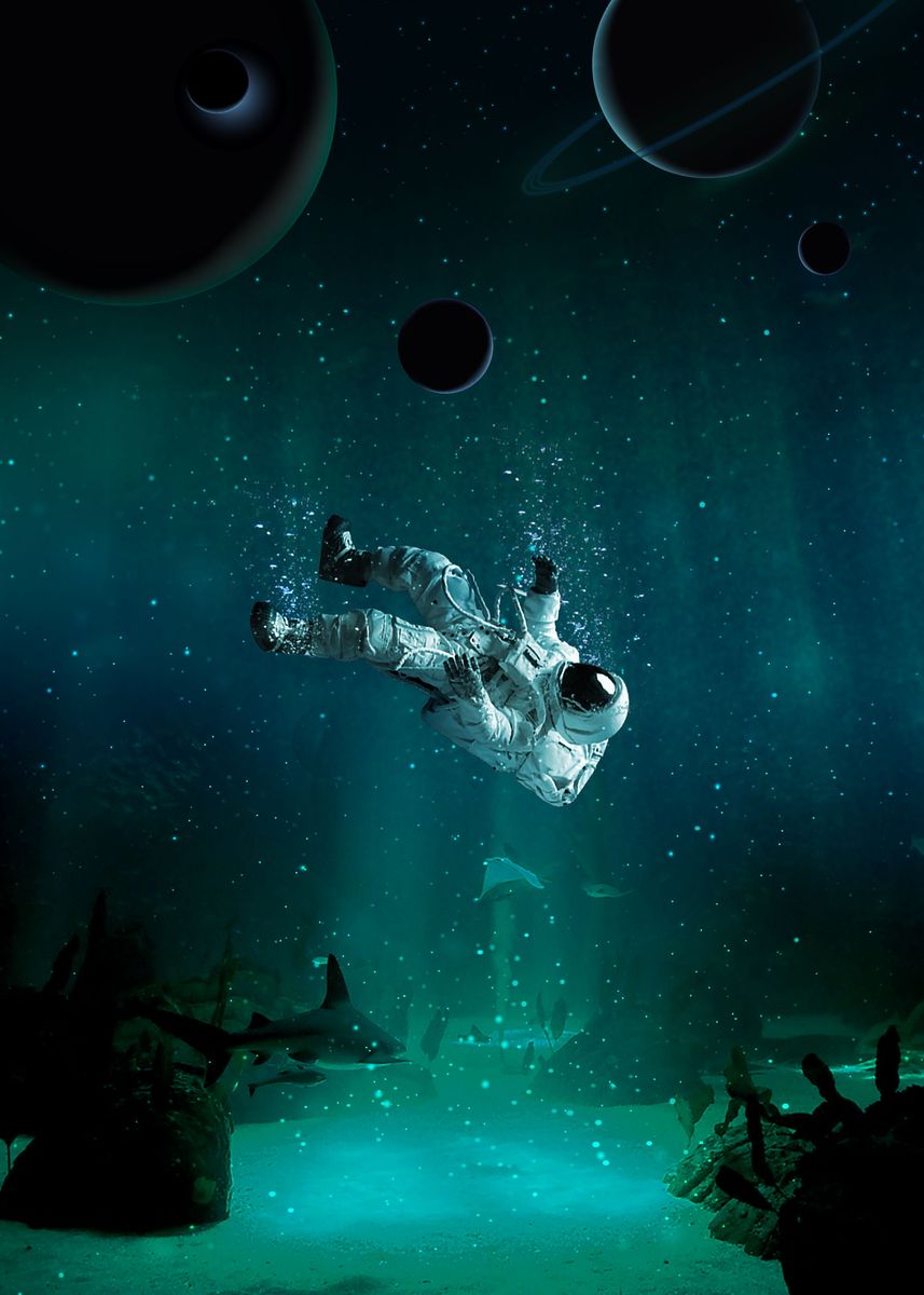 'Deep Water' Poster, picture, metal print, paint by Ashan Dananjaya ...