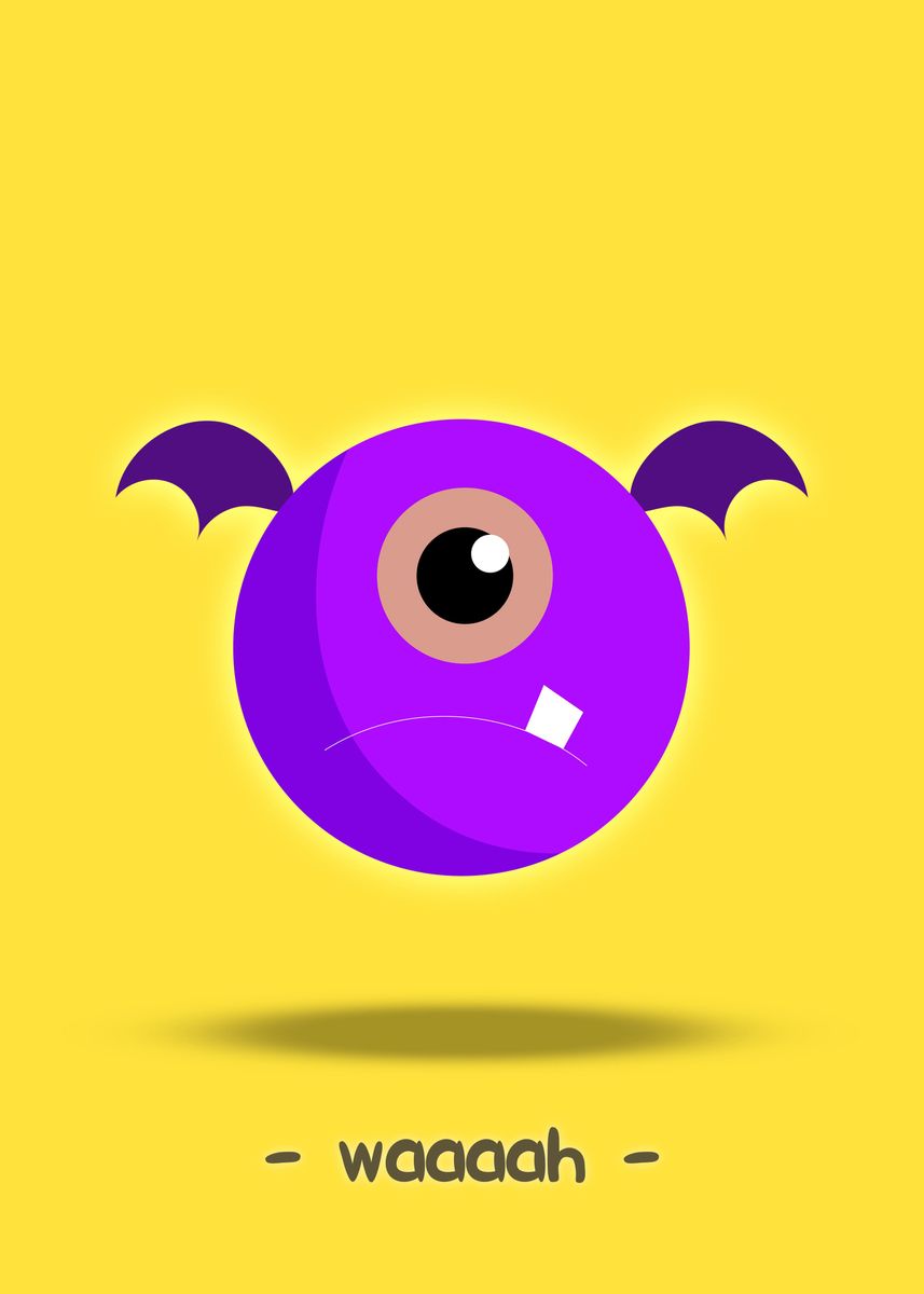 'Little Monster WAAAAH' Poster, picture, metal print, paint by Uros ...