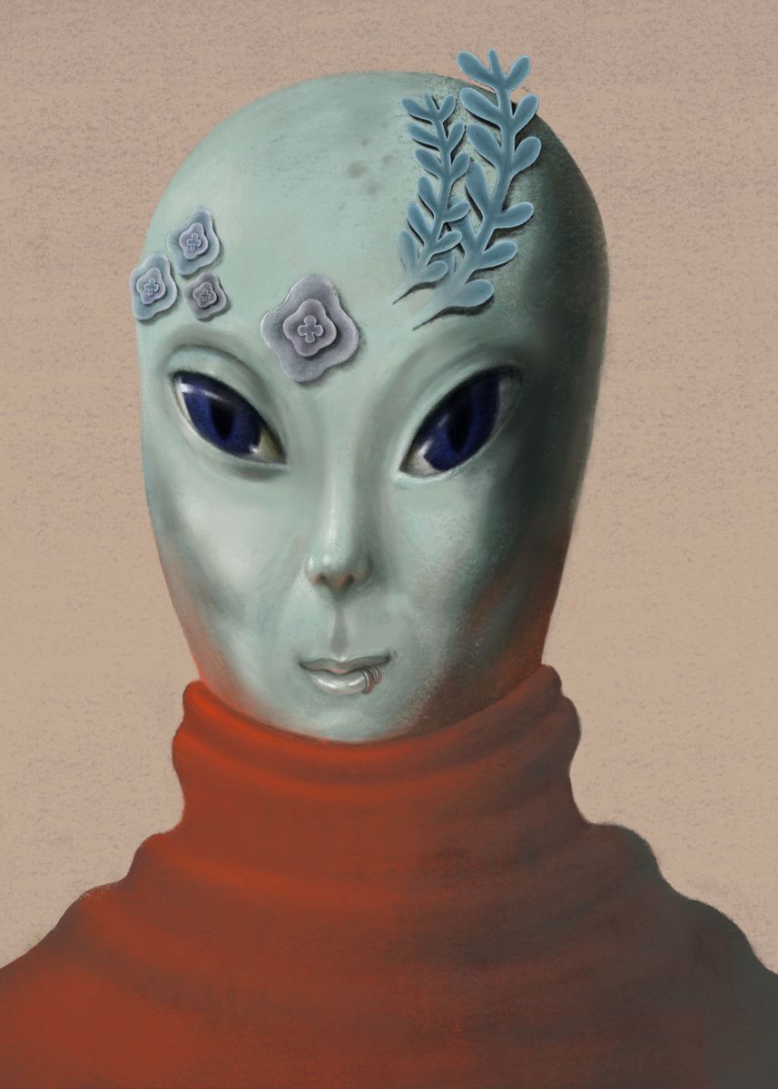 'Alien Visitor 2' Poster, picture, metal print, paint by Jorm Sangsorn ...