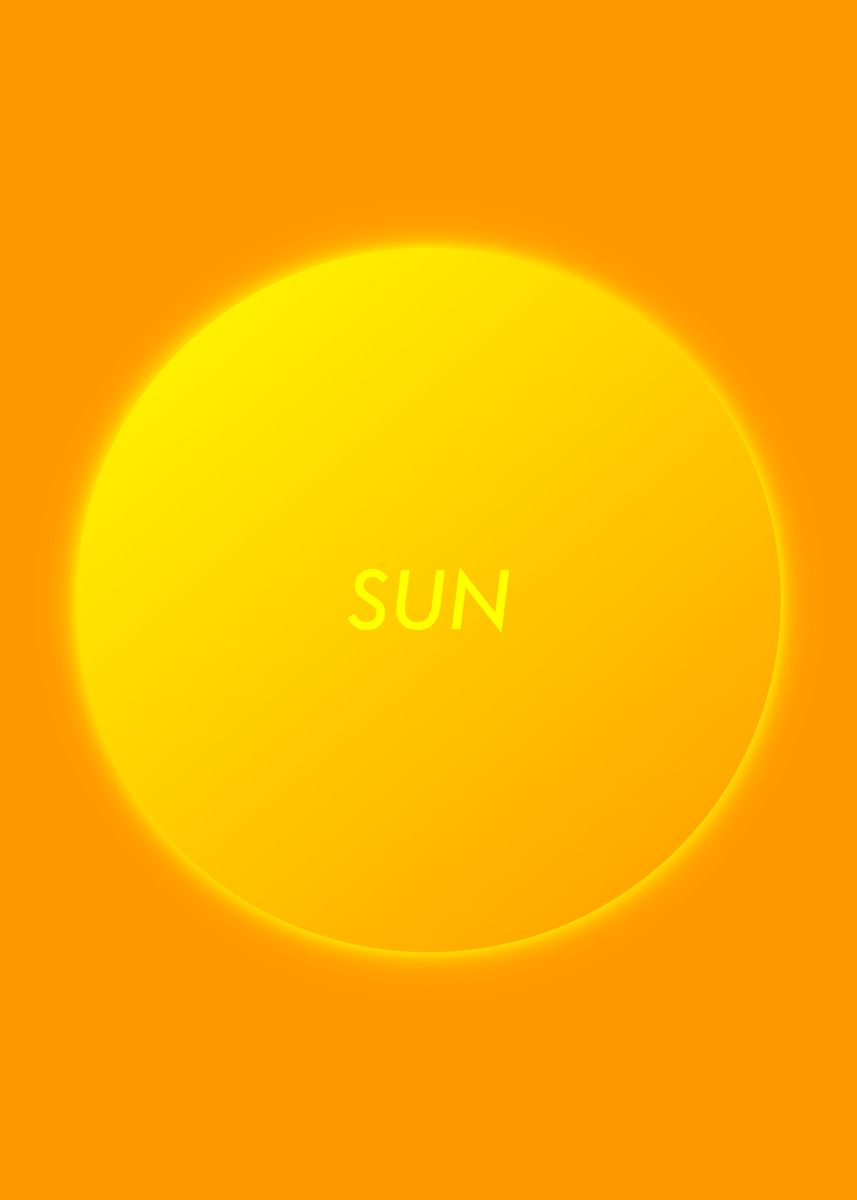 'Minimal Sun' Poster, picture, metal print, paint by Ole Friedrich ...