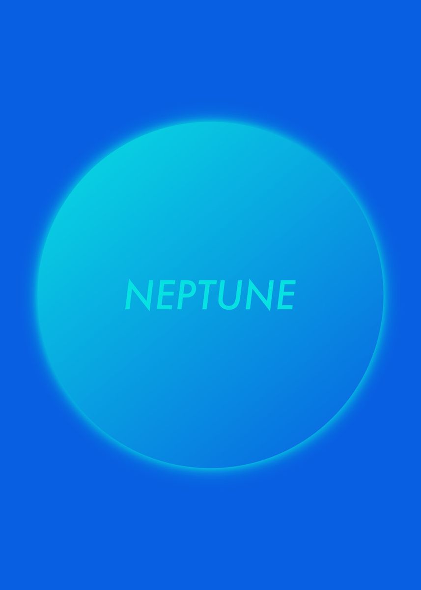 'Minimal Neptune ' Poster, picture, metal print, paint by Ole Friedrich ...