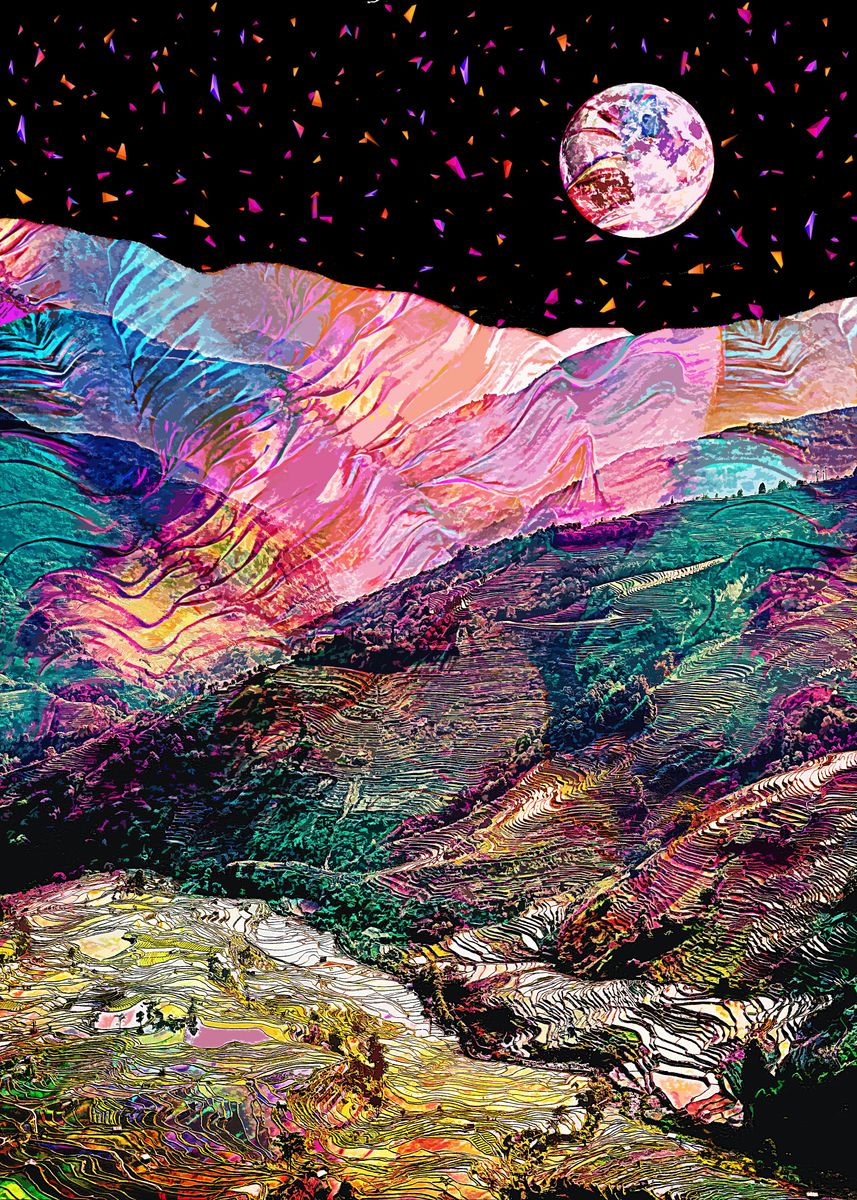 'Full Moon' Poster, picture, metal print, paint by Gab Fernando | Displate