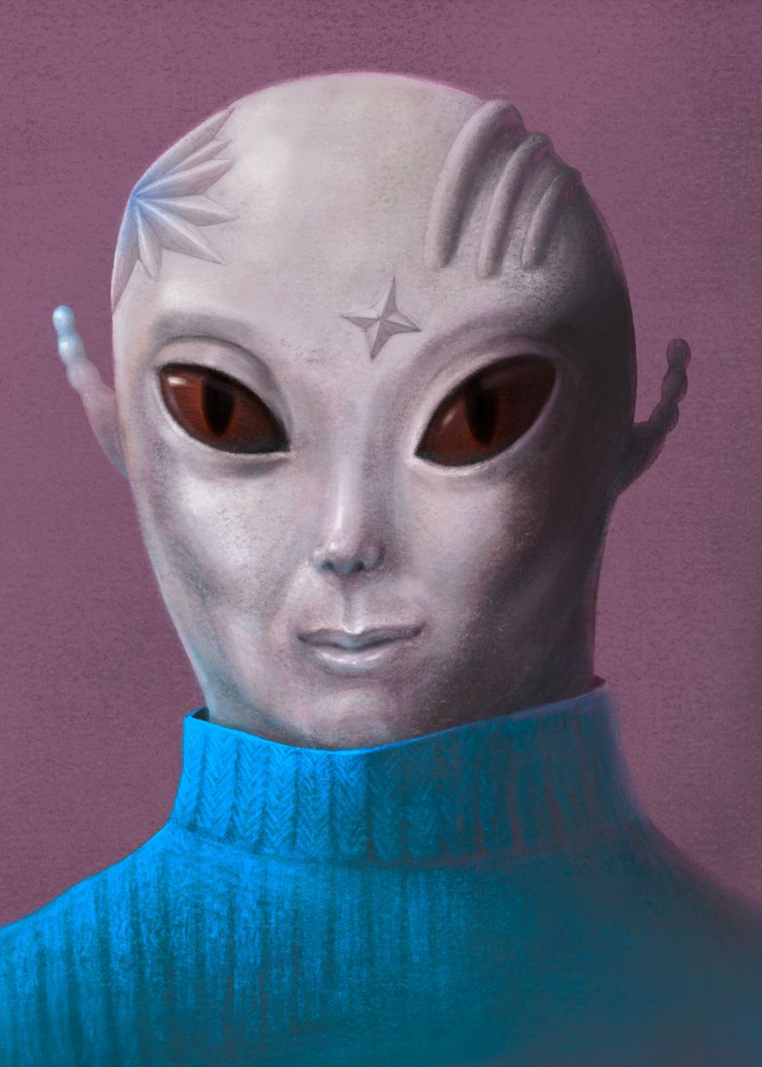 'Alien Visitor 1' Poster, picture, metal print, paint by Jorm Sangsorn ...