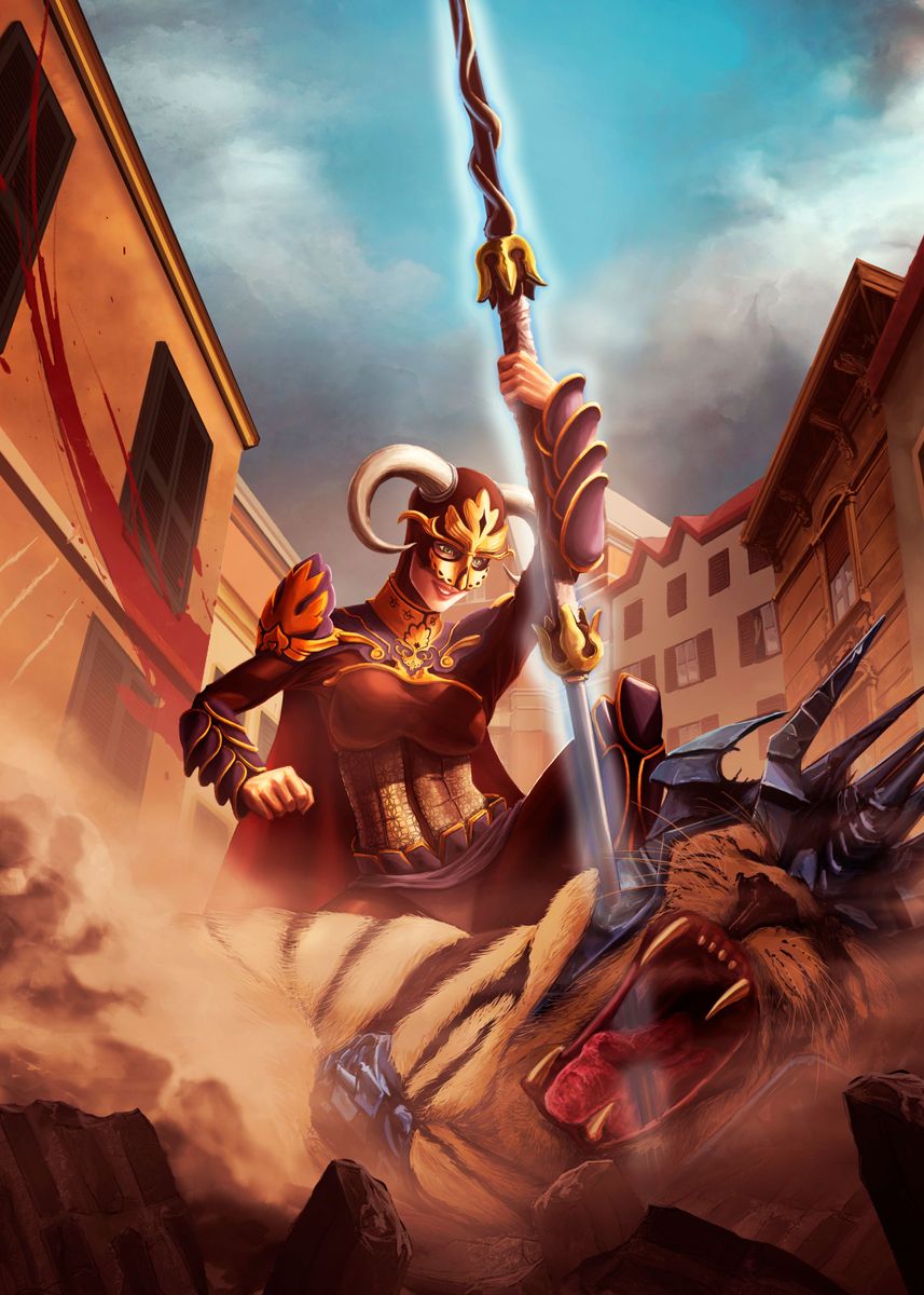 'Spear of death' Poster, picture, metal print, paint by Joaquin Silva ...