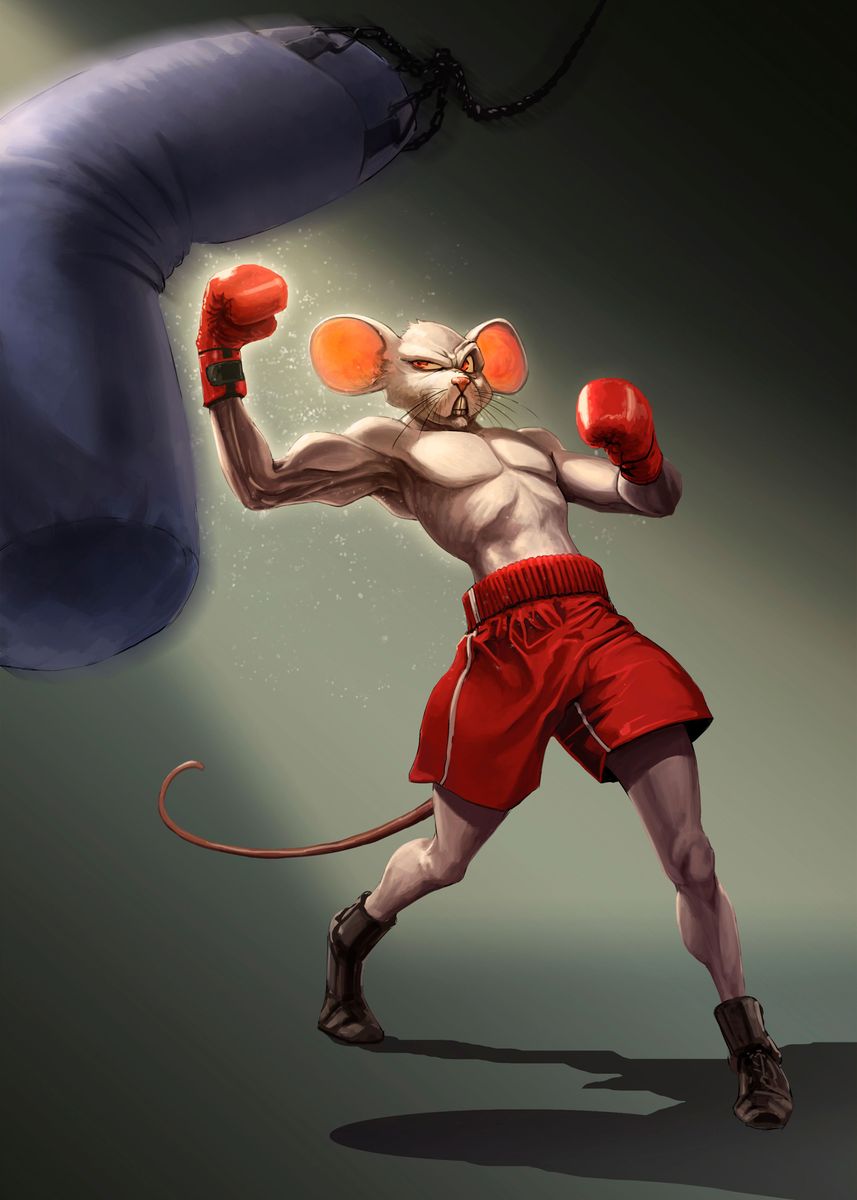 'MOUSE WARRIOR' Poster, picture, metal print, paint by Joaquin Silva ...