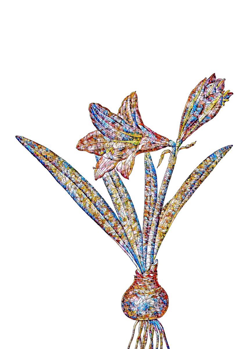 'Stained Glass Botanical' Poster by Holy Rock Design | Displate