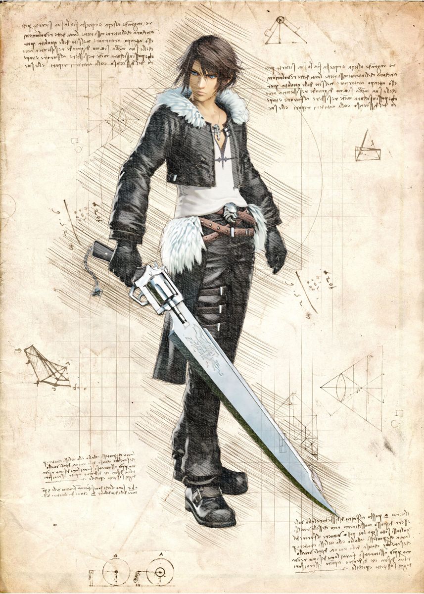 'Squall Leonhart FFVIII' Poster, picture, metal print, paint by Geeky ...