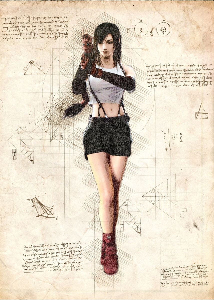 'Tifa Lockhart FFVII' Poster, picture, metal print, paint by Geeky ...